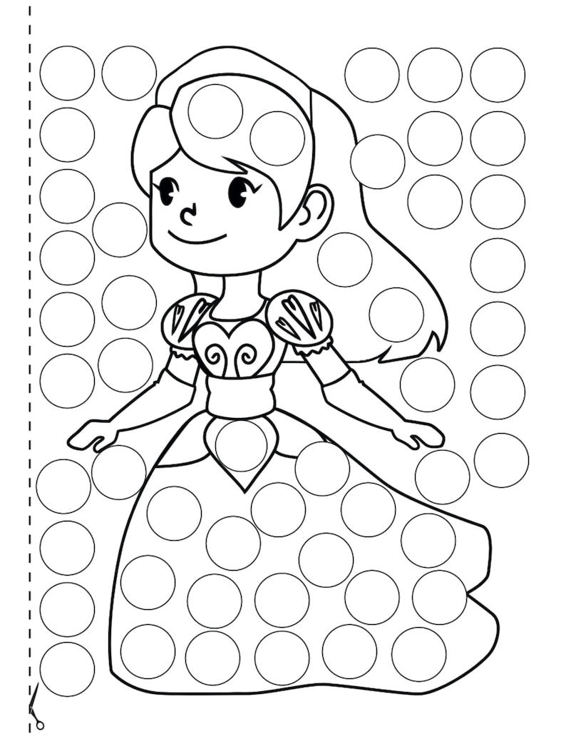 DIGITAL DOWNLOAD| Princess Dot Markers Activity Book for Kids | 45 ...