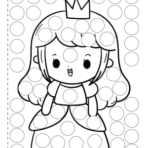 DIGITAL DOWNLOAD| Princess Dot Markers Activity Book for Kids | 45 ...