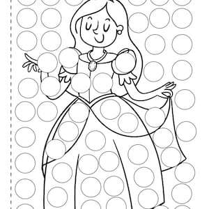DIGITAL DOWNLOAD| Princess Dot Markers Activity Book for Kids | 45 ...