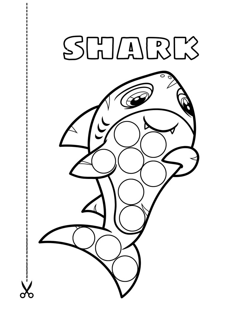 DIGITAL DOWNLOAD Sea Life Vol I Dot Markers Activity Book for Kids 40 ...