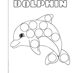 DIGITAL DOWNLOAD Sea Life Vol I Dot Markers Activity Book for Kids 40 ...