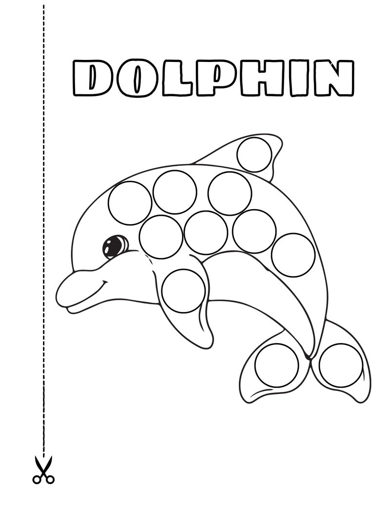 DIGITAL DOWNLOAD Sea Life Vol I Dot Markers Activity Book for Kids 40 ...