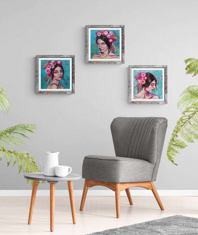 Original Wall Painting Portrait Woman on Canvas - Etsy