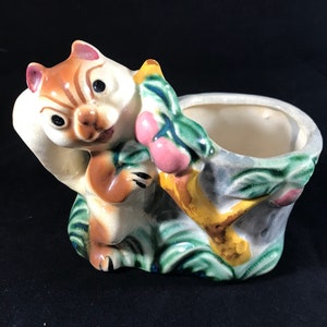 Rare Vintage Angry Squirrel Planter - Etsy