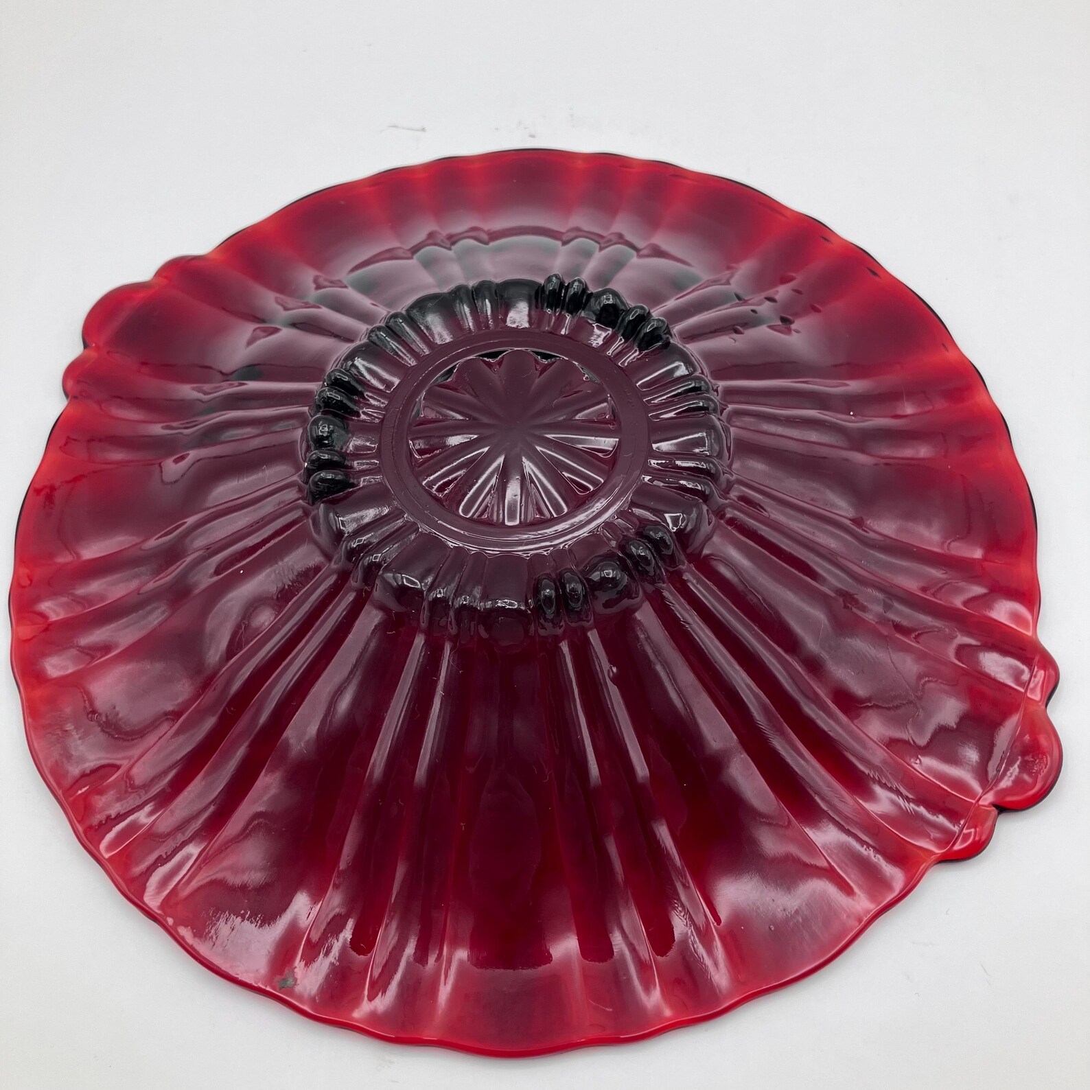 Vintage Anchor Hocking Old Cafe 1938 Ruby Red Candy Dish - Etsy