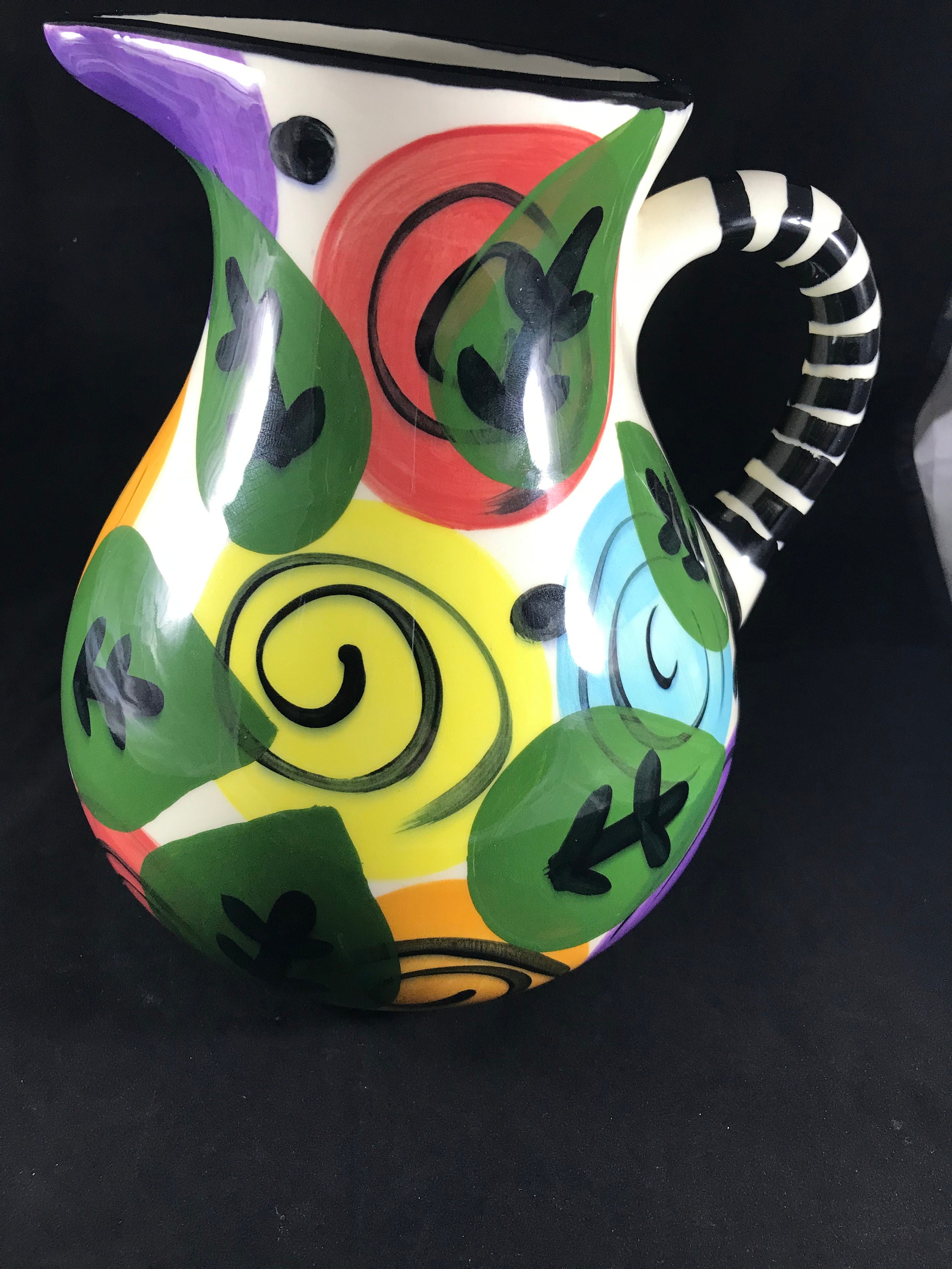 Beautiful Mexican Pottery Pitcher - Etsy