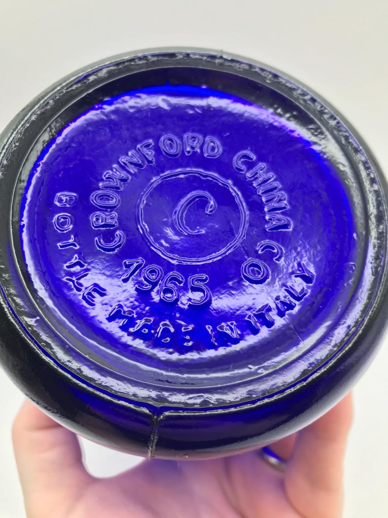 Thatchers Dairy Cobalt Blue Milk Bottle 1965 Crownford Made in Italy - Etsy