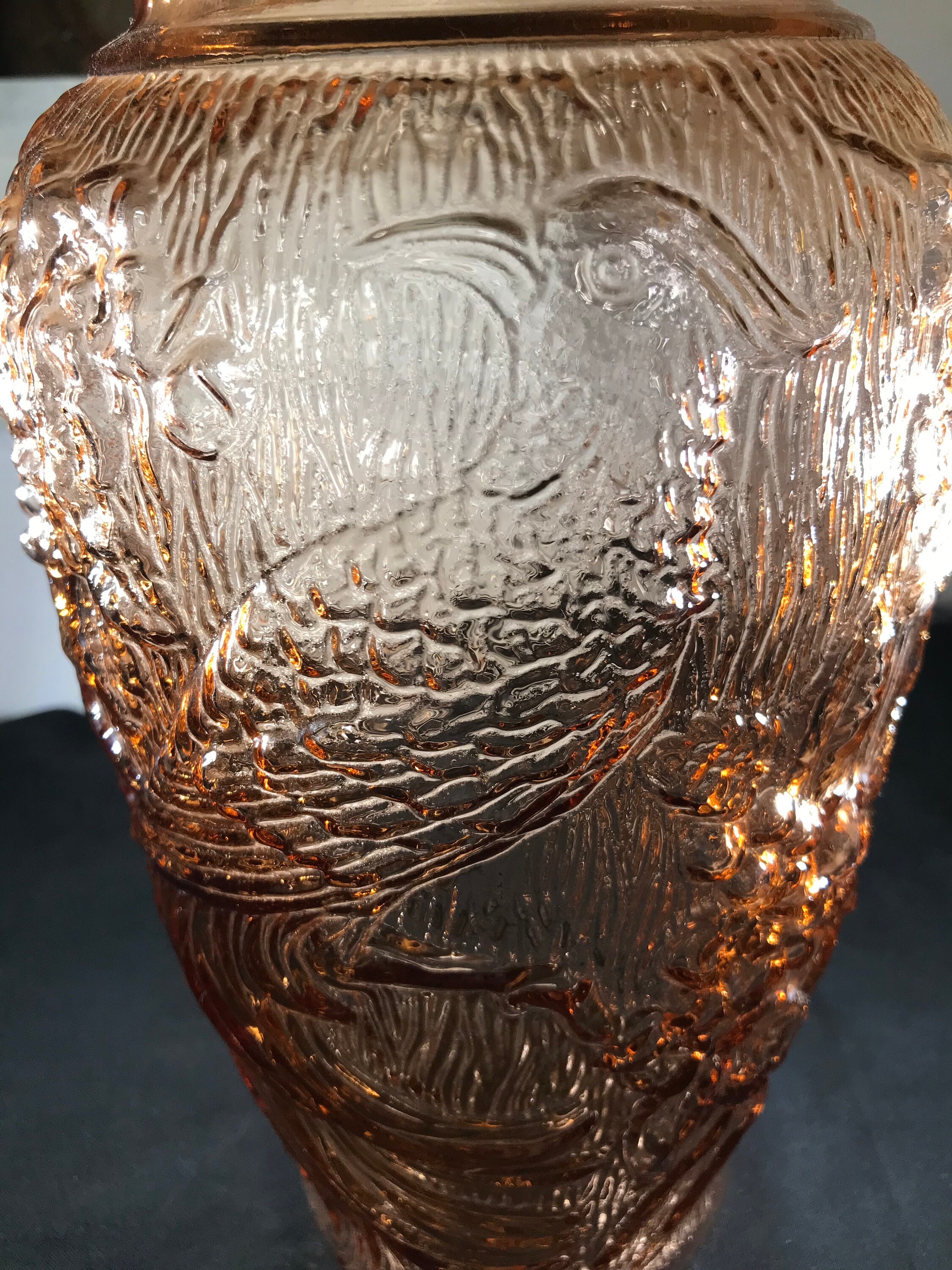 Tiara Indiana Glass Bird of Paradise Iridescent Vase - Etsy