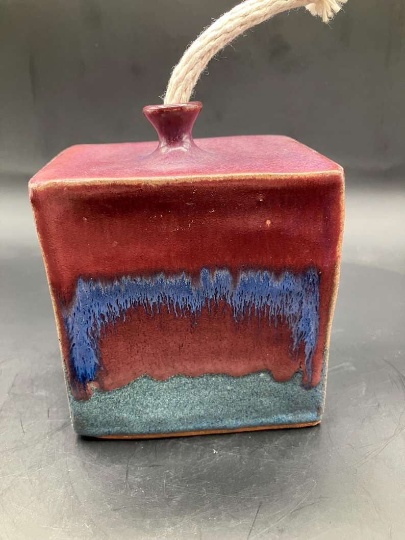 Judy Jackson Pottery Stoneware Square Oil Lamp With Cotton Wick - Etsy