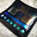 Jim and Sharron Barrett Postmodern Art Glass Metallic and Black Footed ...