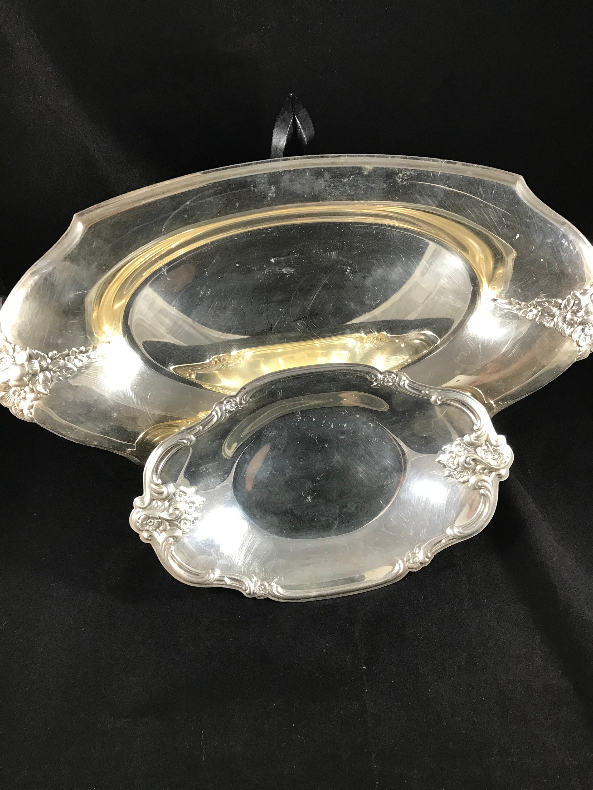 2 Wilcox Int. Silver Plate Bread Trays, Small and Large Sized - Etsy