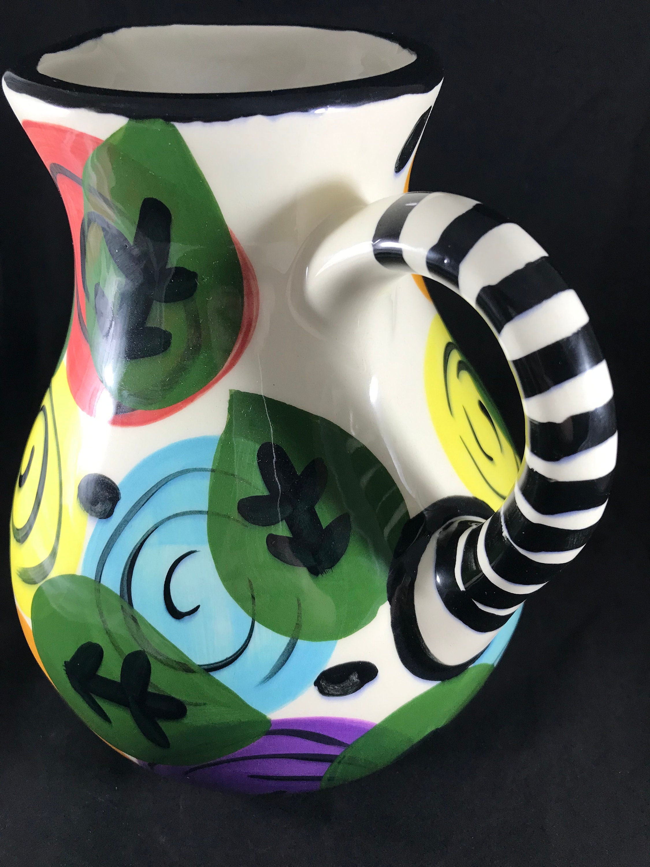 Beautiful Mexican Pottery Pitcher - Etsy