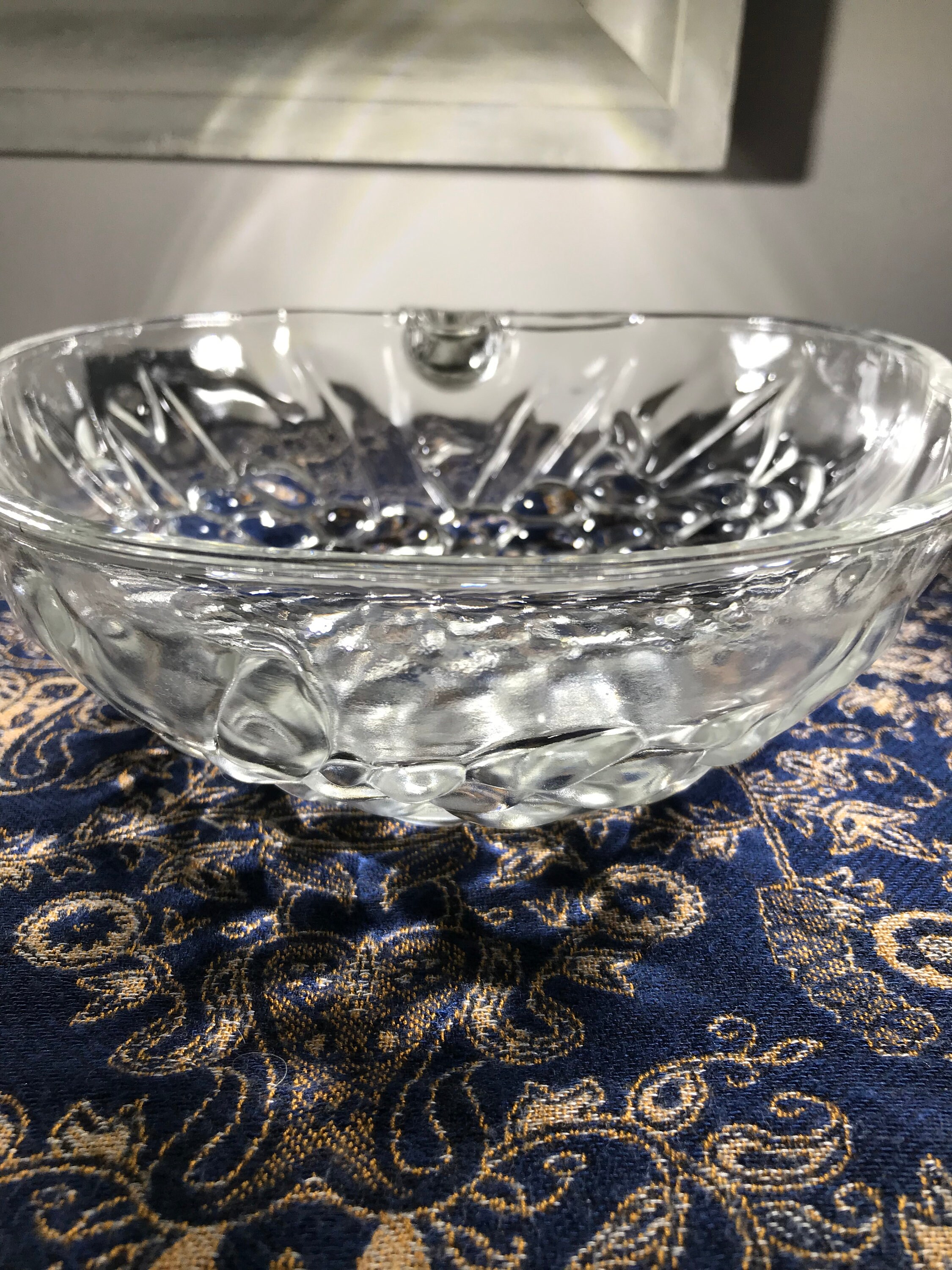 Vintage Large Indiana Glass Grape Bowl Fruit Shaped Bowl Grape Pattern ...