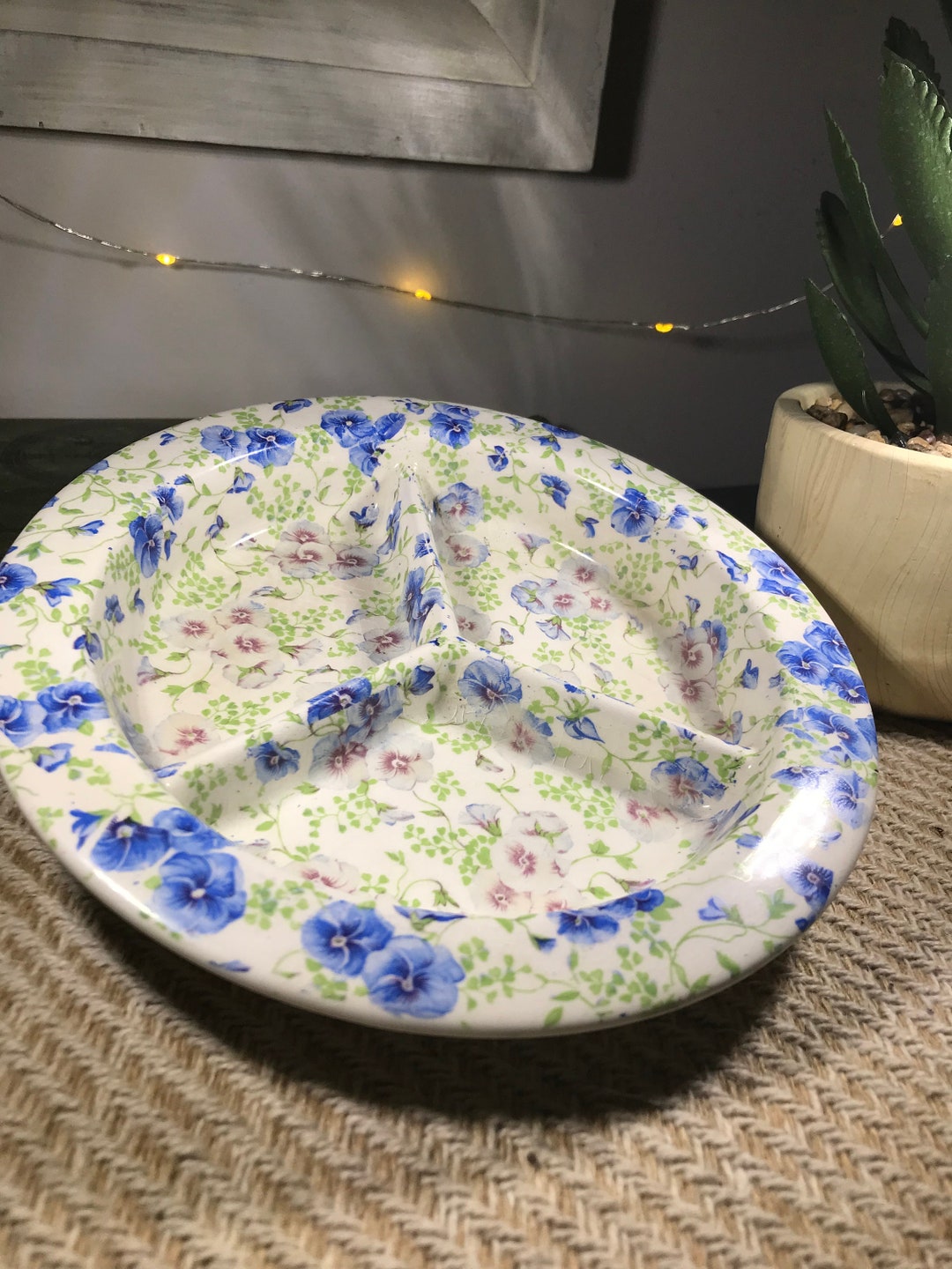 BCM Nelsonware Lord Nelson Pansy Pattern Divided Dish Made in England ...