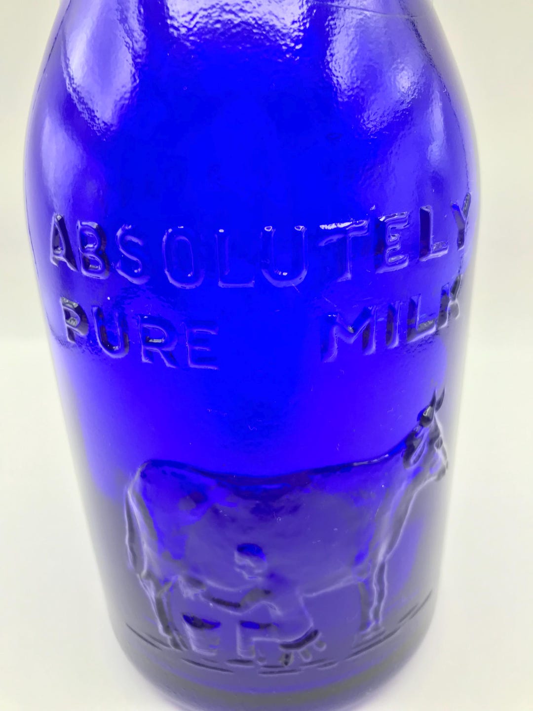 Thatchers Dairy Cobalt Blue Milk Bottle 1965 Crownford Made in Italy - Etsy
