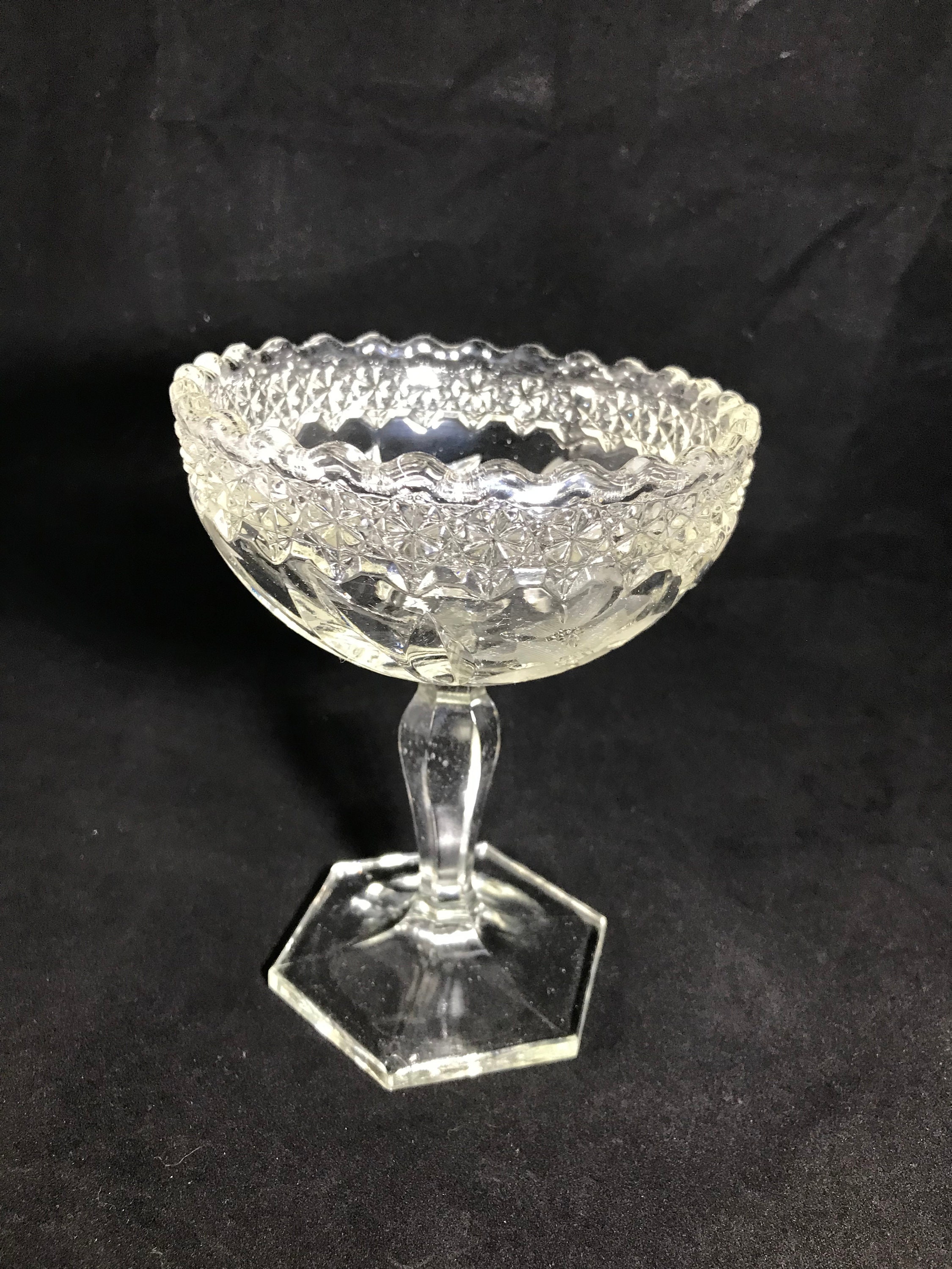 Cut and Etched Crystal EAPG Daisy Goblet/compote - Etsy