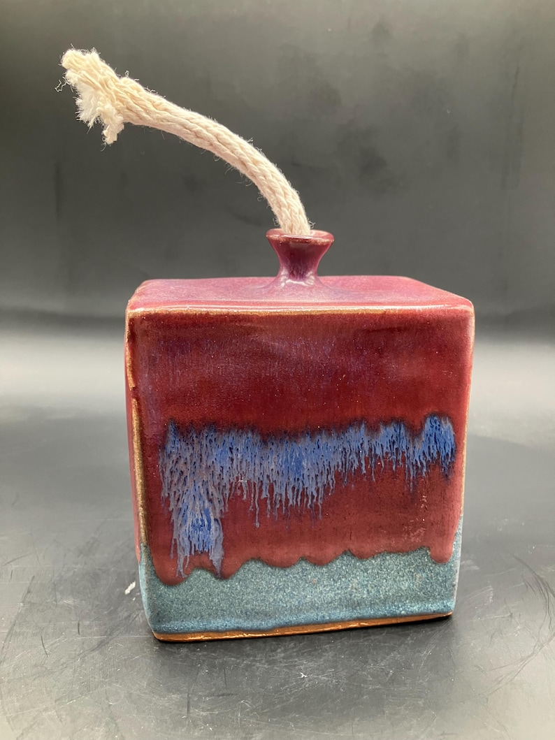 Judy Jackson Pottery Stoneware Square Oil Lamp With Cotton Wick - Etsy