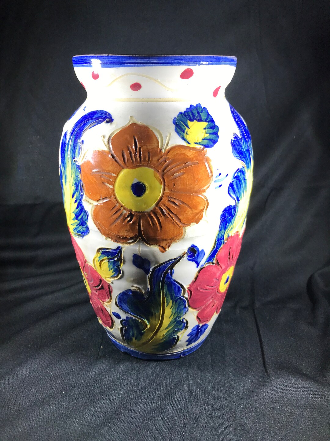 Signed Manzoi Sgraffito Pottery Vase Made in Italy - Etsy