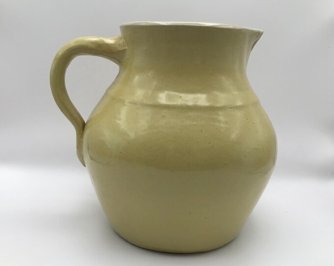 Rare Antique Uhl Pottery Yellow Glazed Stoneware Pitcher - Etsy
