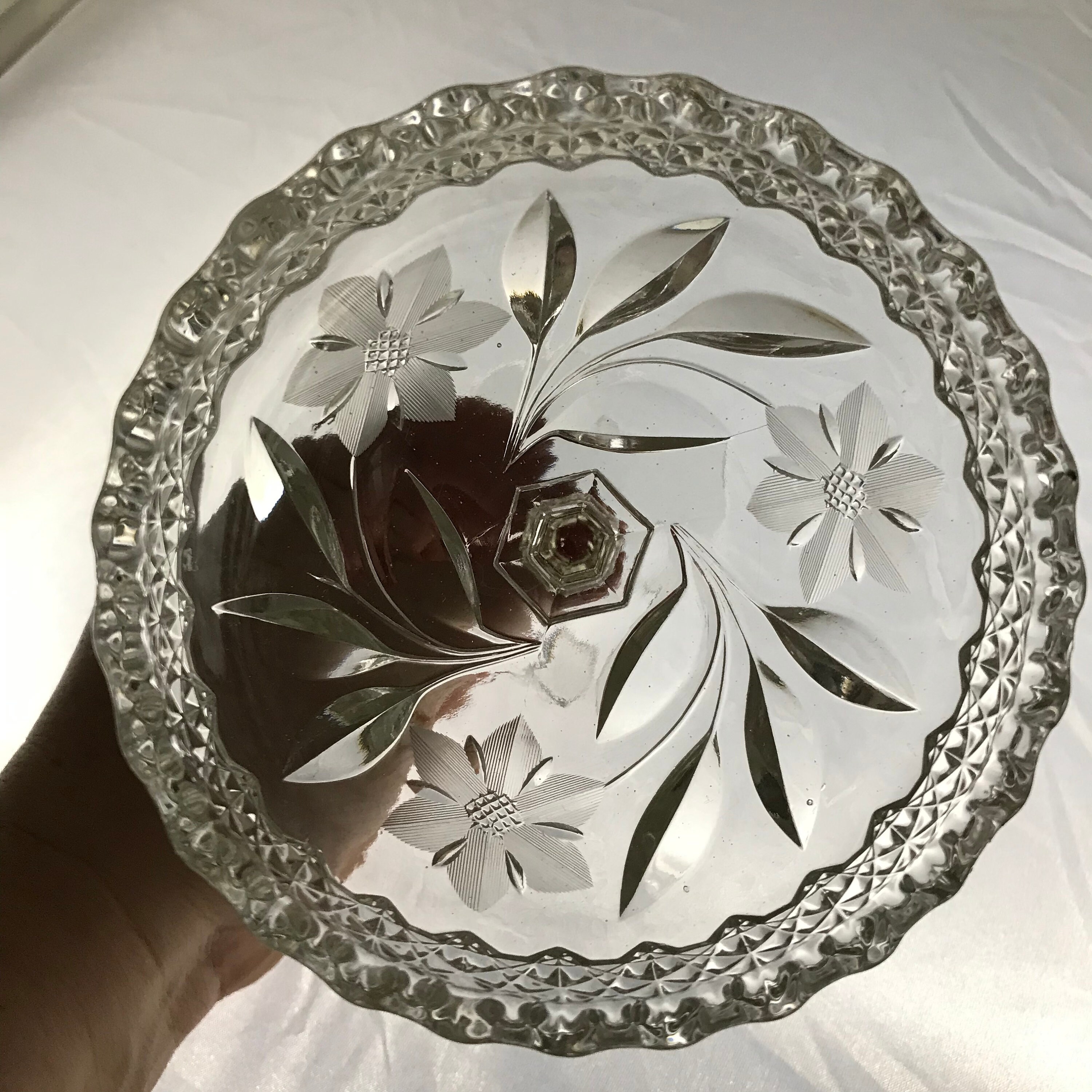 Cut and Etched Crystal EAPG Daisy Goblet/compote - Etsy