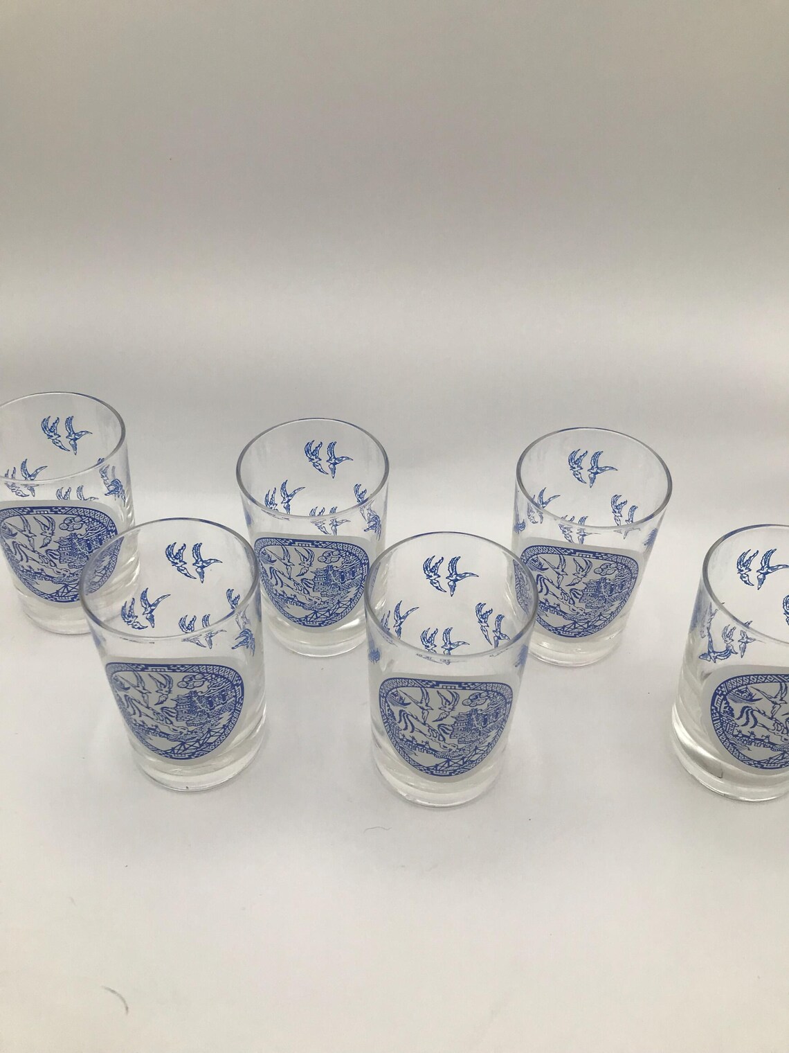 Set of 6 Small Blue Willow Juice Cups - Etsy