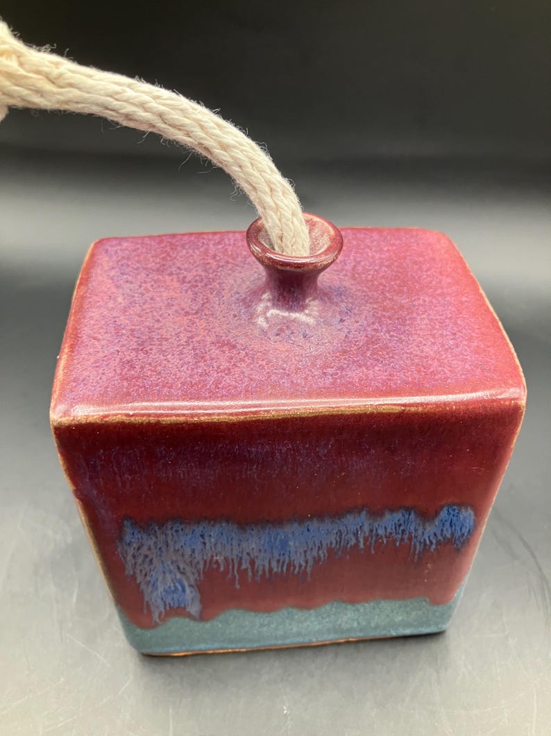 Judy Jackson Pottery Stoneware Square Oil Lamp With Cotton Wick - Etsy