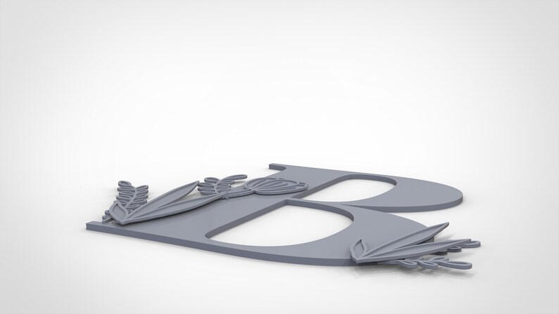 3D Letter Svg b 3D Letter Svg File, Laser Cut Letters Birthday STL,FBX ...