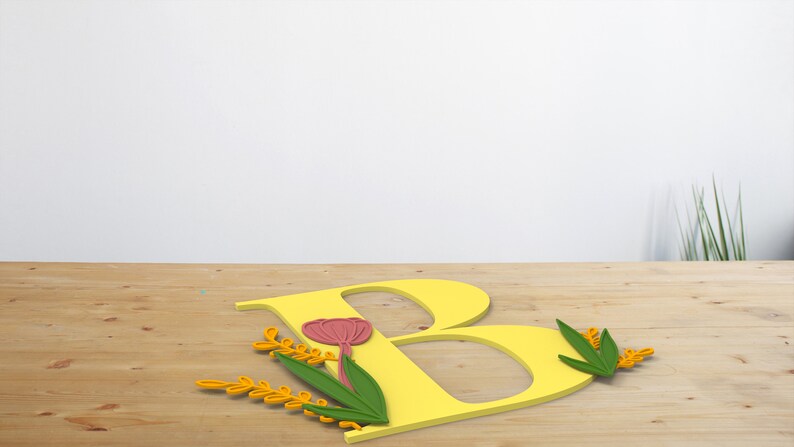 3D Letter Svg b 3D Letter Svg File, Laser Cut Letters Birthday STL,FBX ...