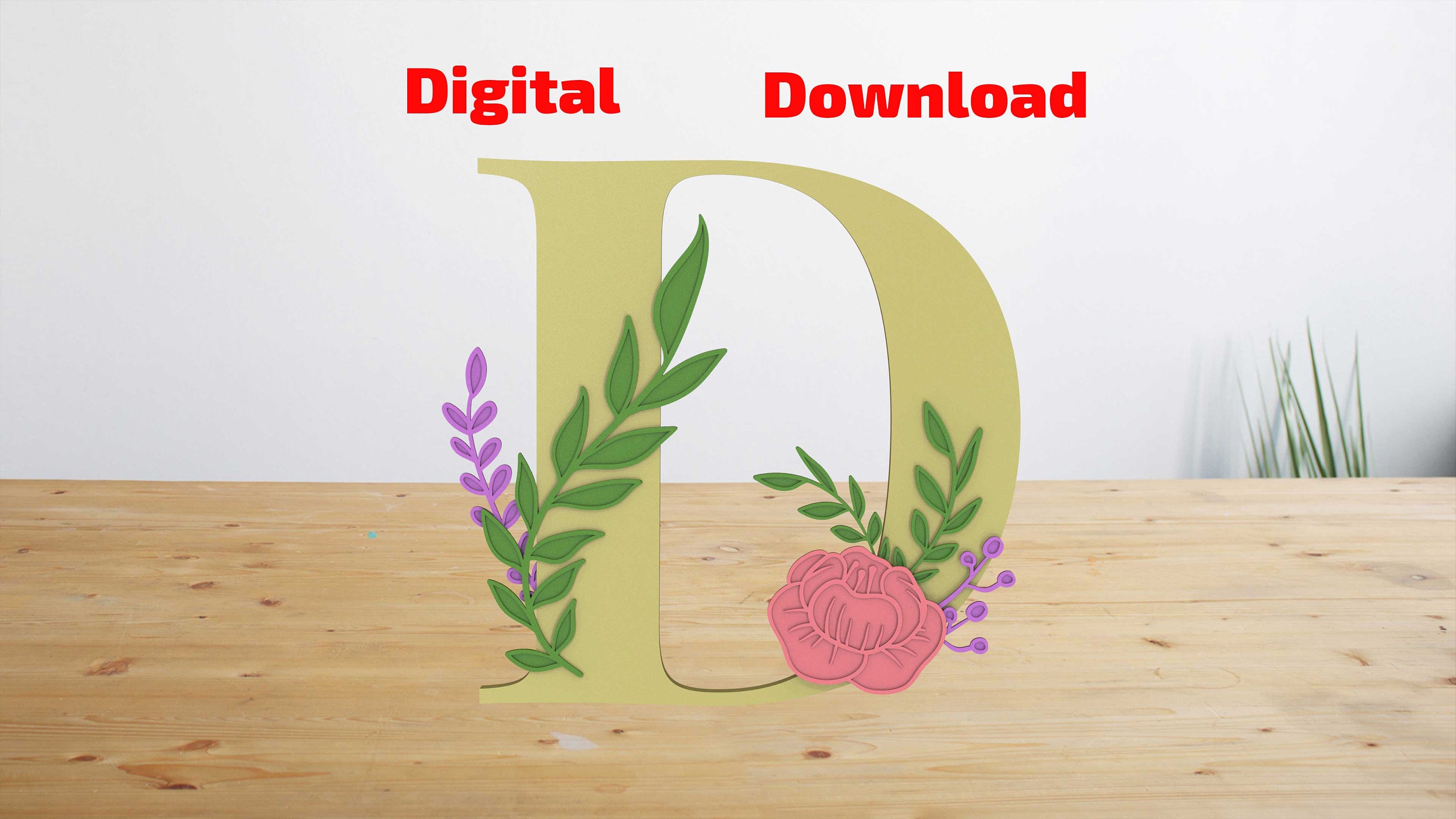 3D Letter Svg d 3D Letter Svg File Laser Cut - Etsy