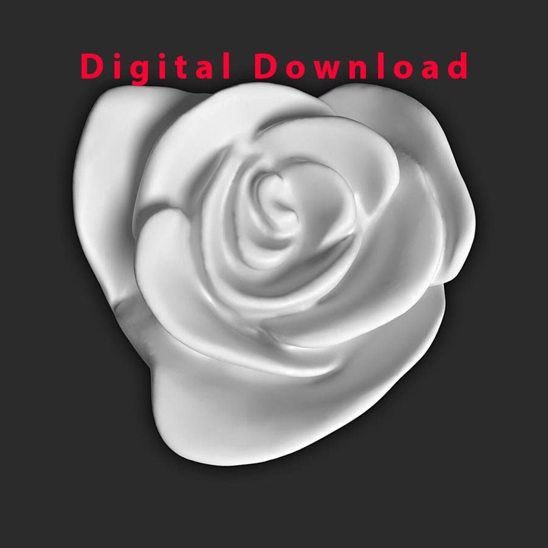 Rose 3D Stl, Flower Decor, 3D Wall Art, Suitable for CNC Cutting Wall ...