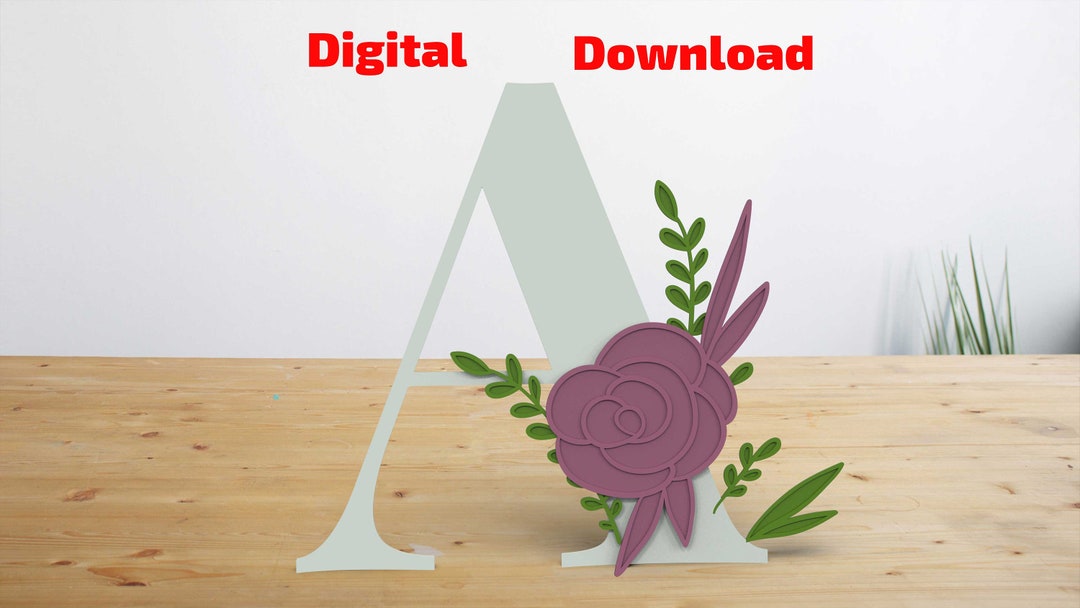 3D Letter Svg a 3D Letter Svg File Laser Cut - Etsy