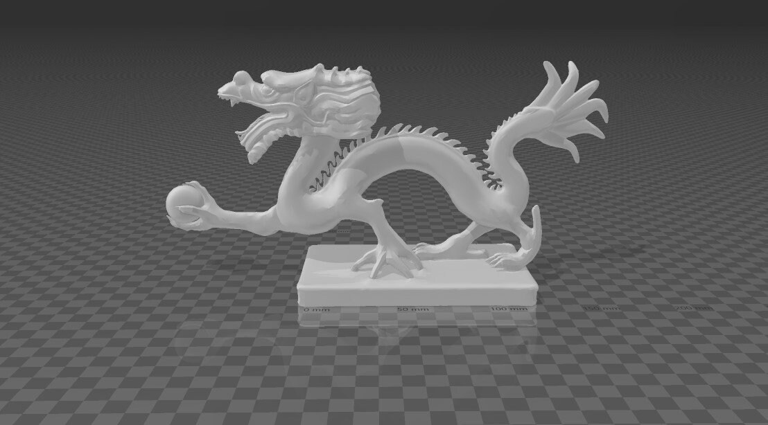 The Traditional Chinese Dragon With Support STL 3D Model Print Download ...