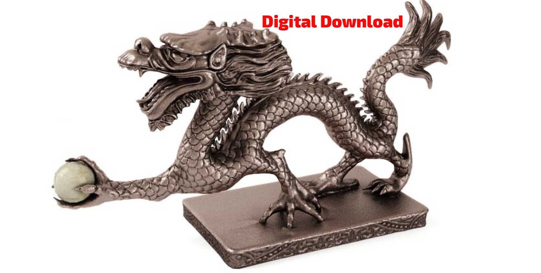 The Traditional Chinese Dragon With Support STL 3D Model Print Download ...