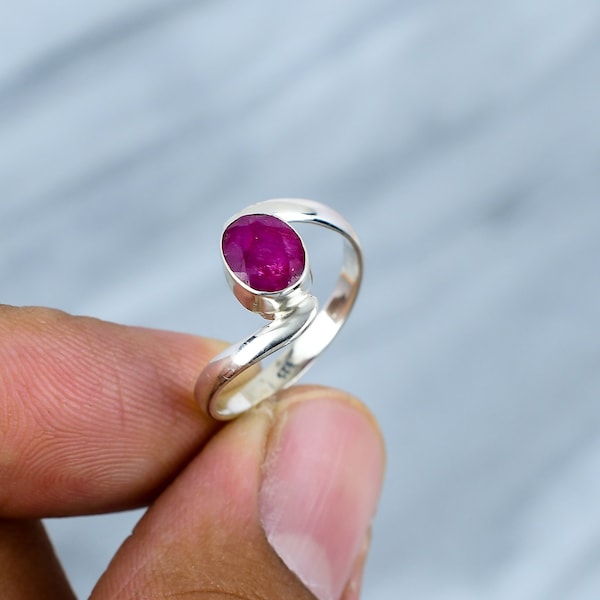 Ruby Gemstone Ring - Etsy