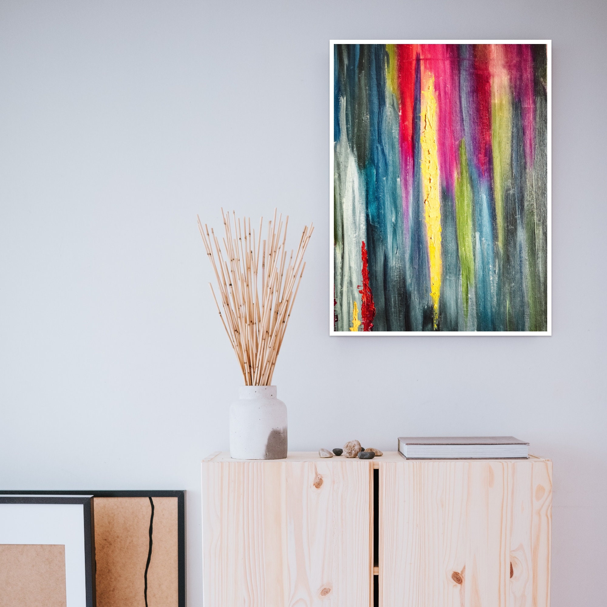 Colorful Wall Art Abstract, Printable Wall Art, Abstract Painting ...