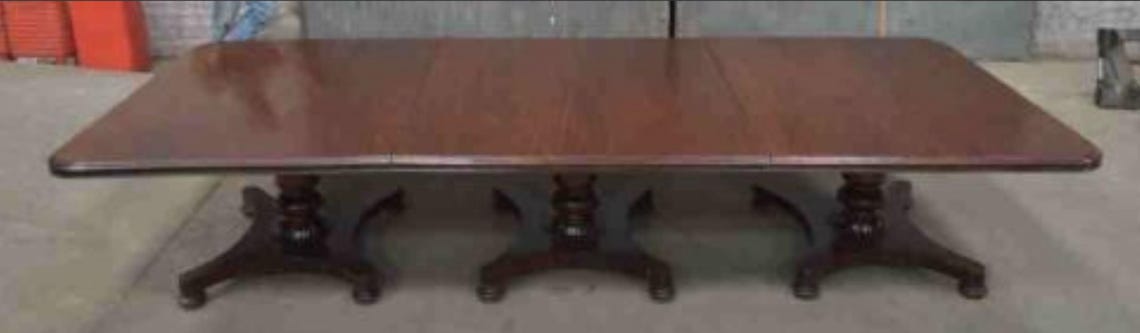 Large Antique Dining Table - Etsy