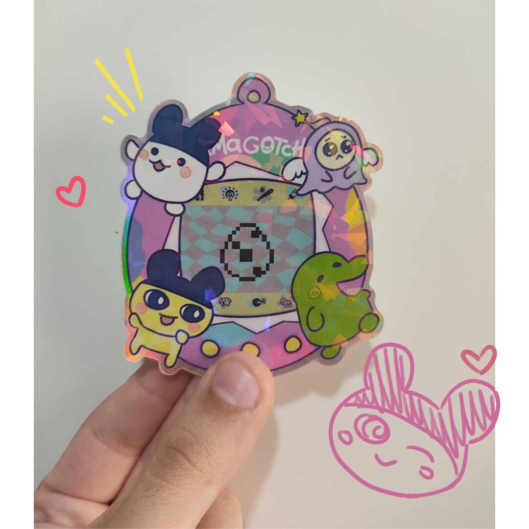 Tamagotchi Holographic Sticker - Etsy