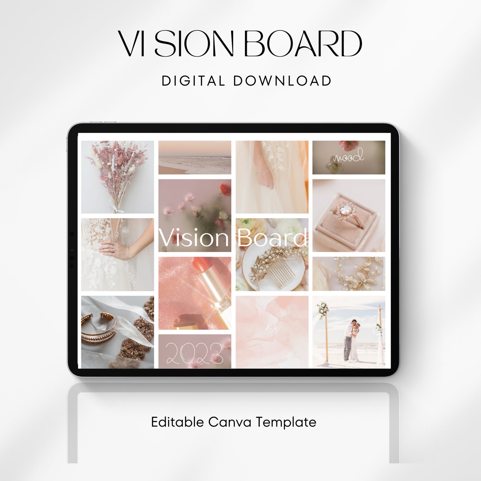 Digital Vision Board Canva Template Vision Board Template - Etsy