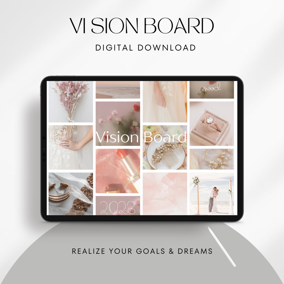 Digital Vision Board Canva Template Vision Board Template - Etsy