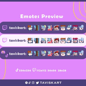 Animated Chibi Wolf Emotes, Streamer Graphics (digital File) - Etsy