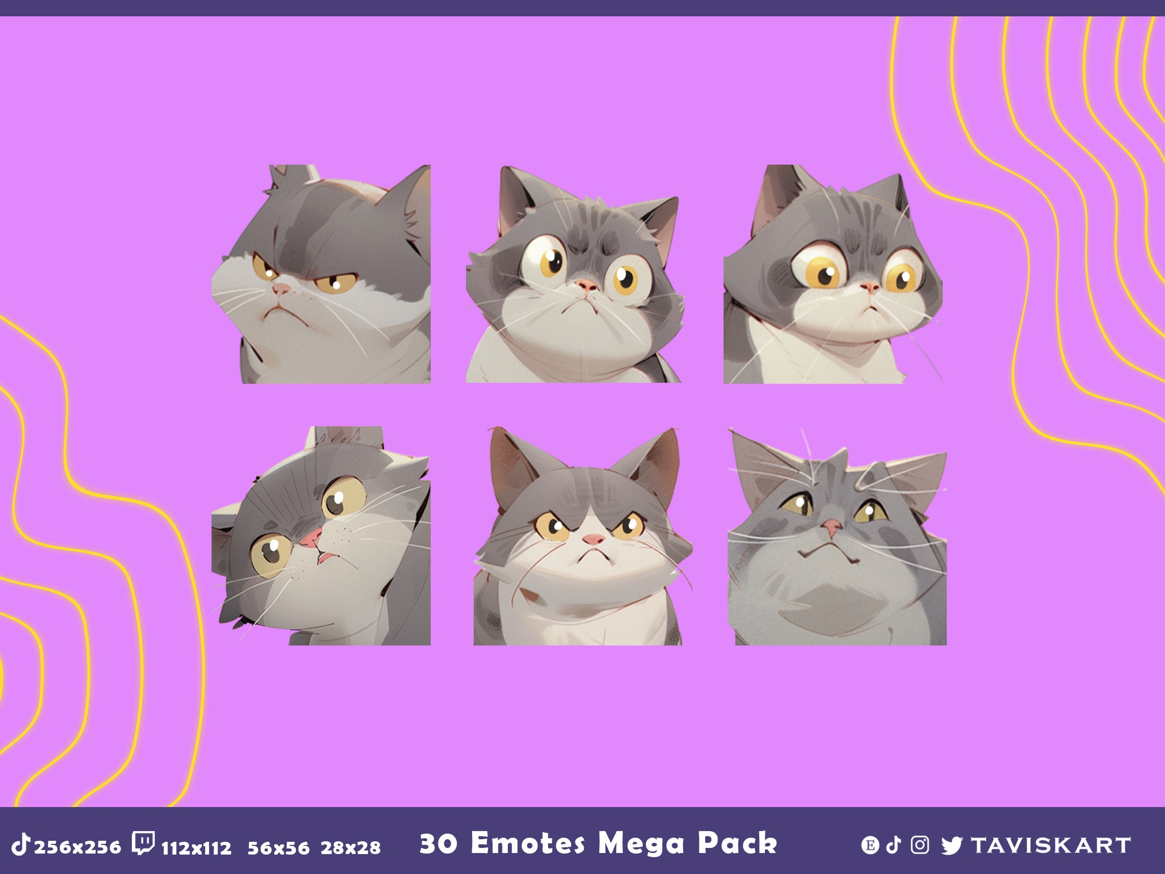 Twitch Emotes, Twitch Sub Emotes, Grumpy Cat Emotes, Cat Twitch Emote ...