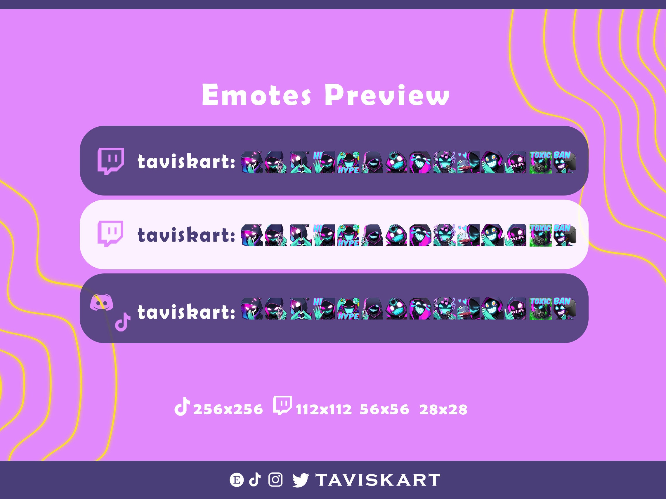 Neon Mask Emotes: 40 Twitch/discord/tiktok Emotes (digital File) - Etsy