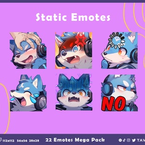 Animated Chibi Wolf Emotes, Streamer Graphics (digital File) - Etsy