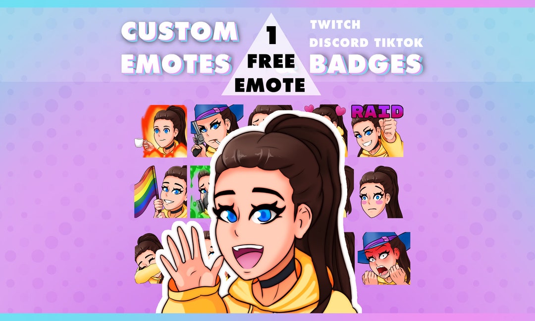 Custom Twitch Emotes 3 Sub Badges Stickers for Your Twitch - Etsy