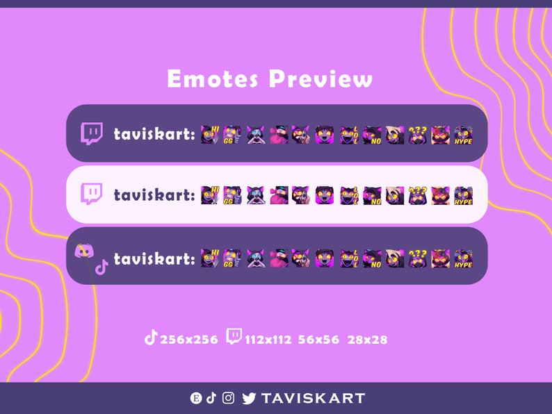 Neon Cat Girl Twitch Emotes: 24 Sub Emote Pack (digital File) - Etsy