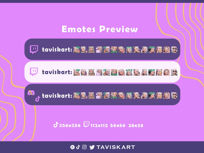 Girl Twitch Emotes Mega Pack, Cute Emotes, Female Twitch Emotes, Twitch ...