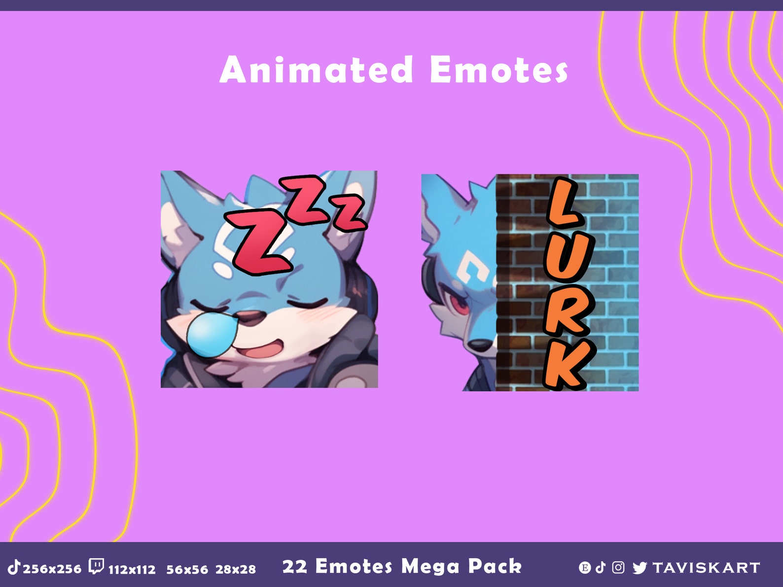 Twitch Emotes, Discord Emotes, Animated Emotes, Streamer Wolf Emotes ...