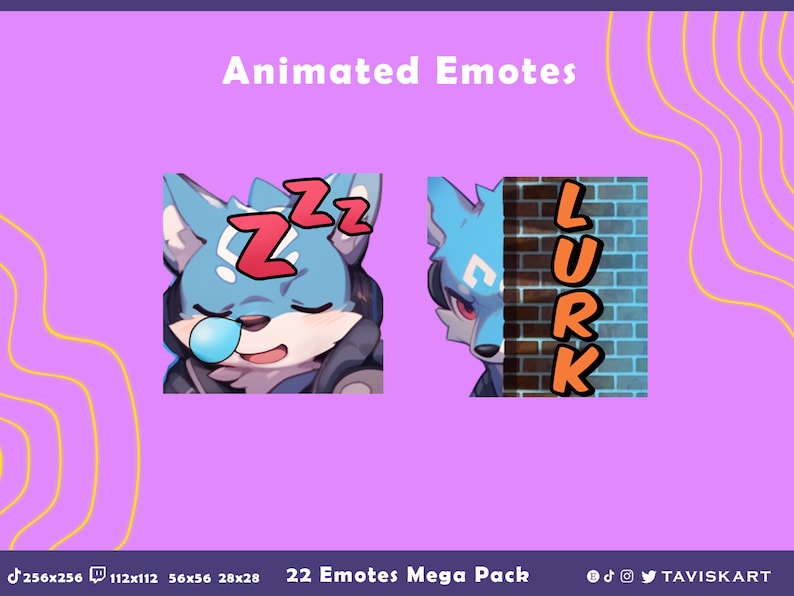 Twitch Emotes, Discord Emotes, Animated Emotes, Streamer Wolf Emotes ...