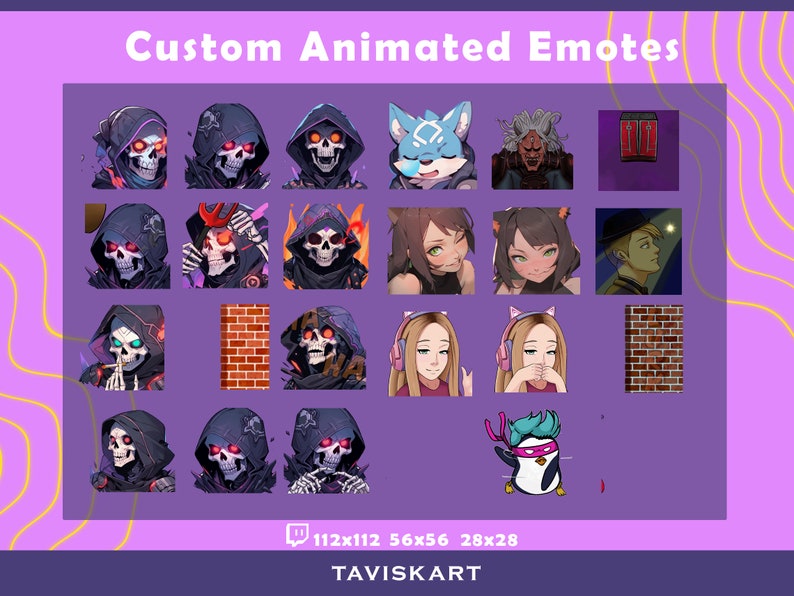 Custom Animated Emotes, 4 Animated Twitch Emotes, Emotes for Your ...