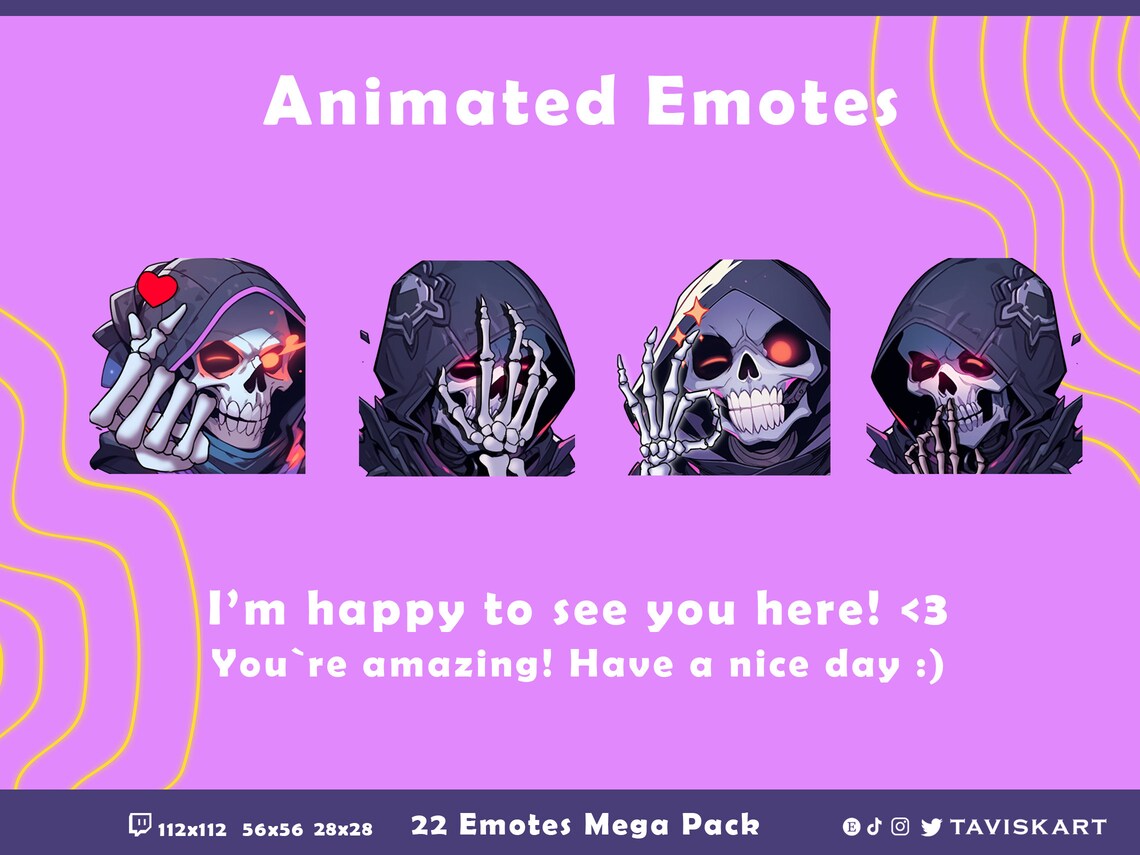 Animated Emotes, Twitch Emotes, Discord Emotes, Death Emotes, Skull ...